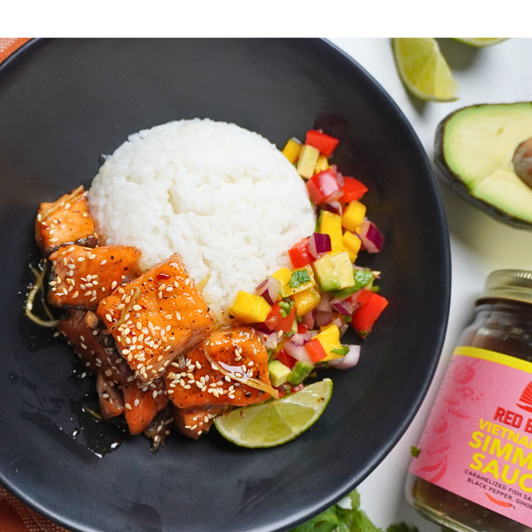 Caramelized Salmon Bowls with Mango Salsa – Red Boat Fish Sauce